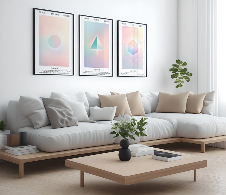 Angel Numbers Set of 3, Aura Poster, Aura Print, Aura Angel Number ...