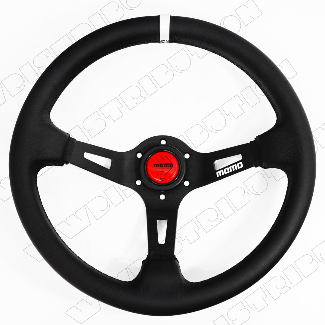 Deep Dished 350mm Racing Steering Wheel Microfiber Leather for - Etsy
