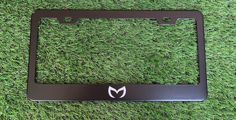 Devil Mazda Logo BLACK Stainless Steel License Plate Frame - Etsy