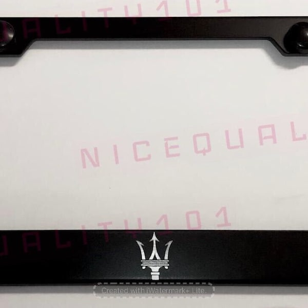 Black Maserati License Plate Frame - Etsy