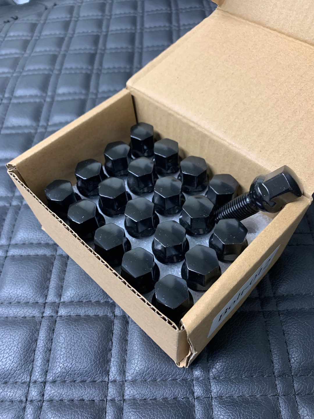 20x Black 14x1.5 Ball Seat Wheel Lug Bolts 28mm Shank Fit Mercedes ...