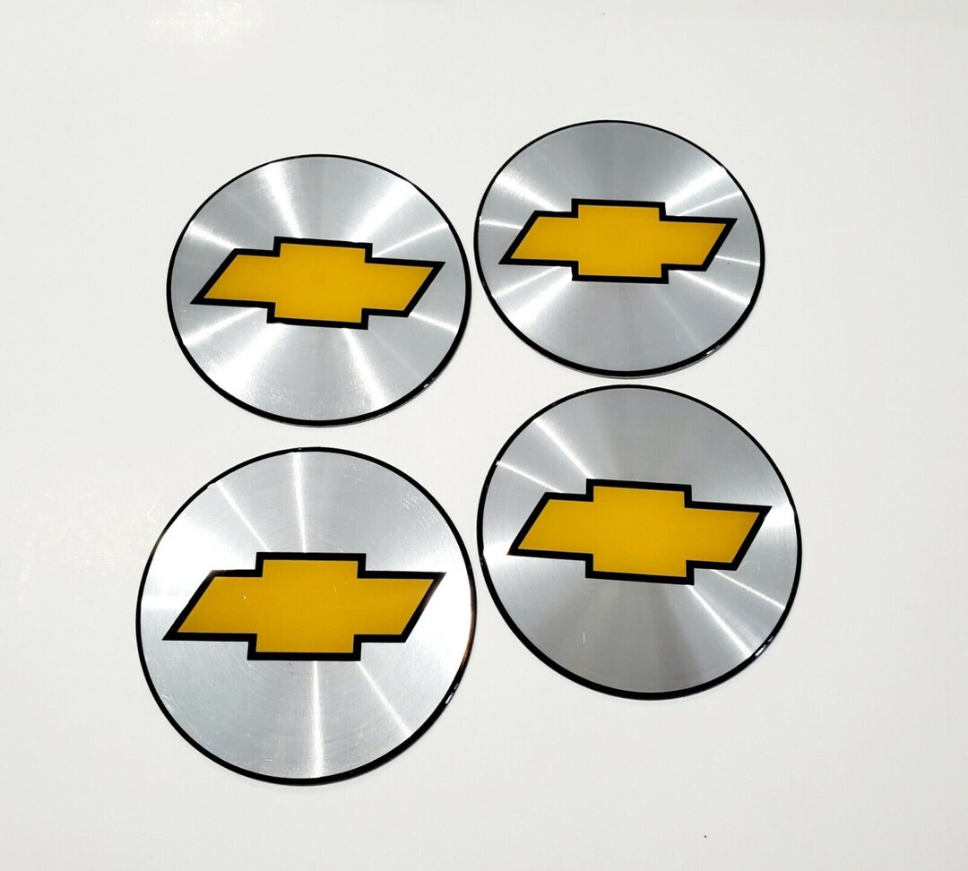 4x Chevy Silverado 1500 Tahoe 6/8 Lug Center Caps LOGOS BADGES EMBLEM ...
