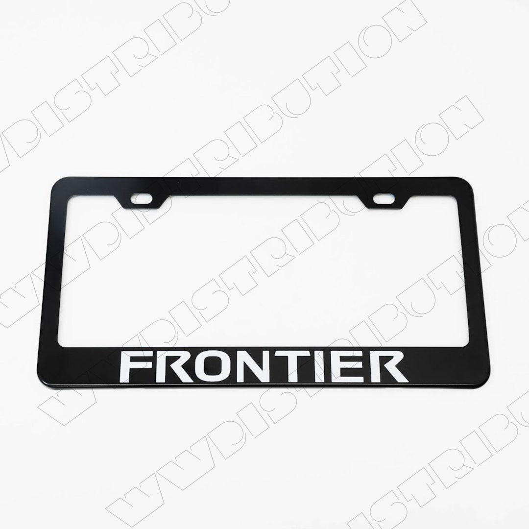 Fits for Nissan FRONTIER Black Stainless Steel Finished License Plate ...
