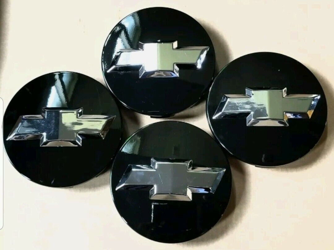 Set of 4 BLACK Chevy Suburban Tahoe Center Caps Part Number: 9596403 ...