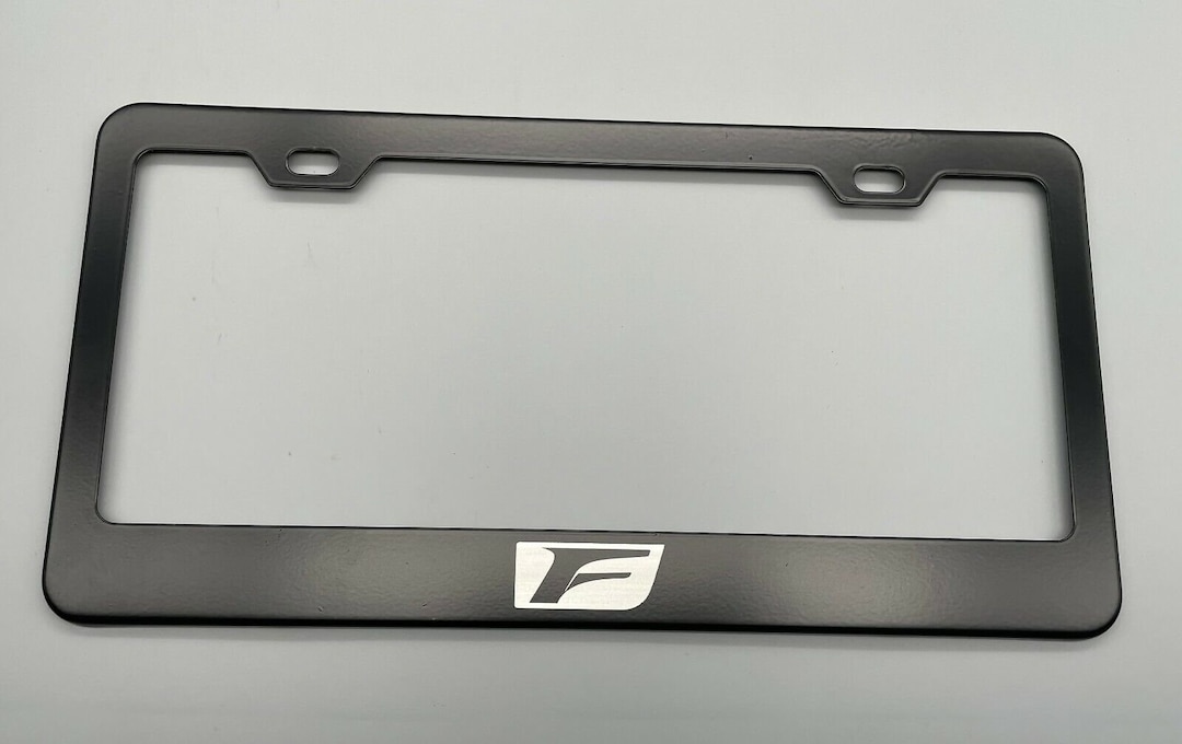 Fit for Lexus F Sport Logo Black License Plate Frame Stainless Steel ...