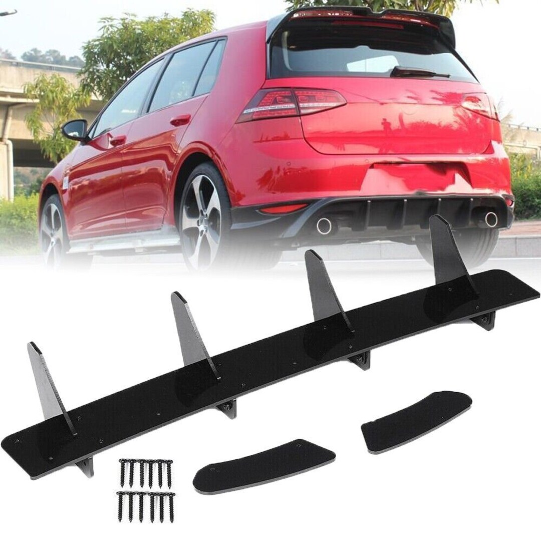 For Volkswagen VW Golf 7 MK7 GTI 14-17 Rear Bumper Lip Diffuser Spoiler Splitter Painted Gloss ...