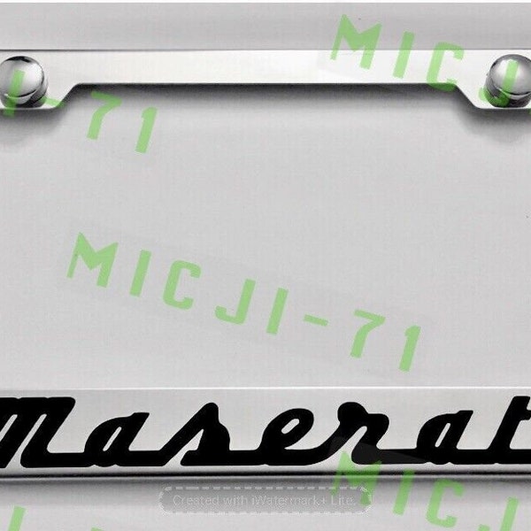 Black Maserati License Plate Frame - Etsy
