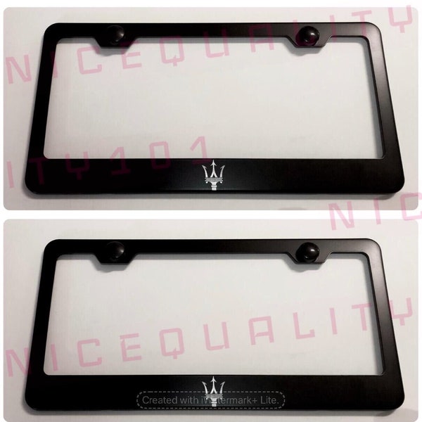 Black Maserati License Plate Frame - Etsy