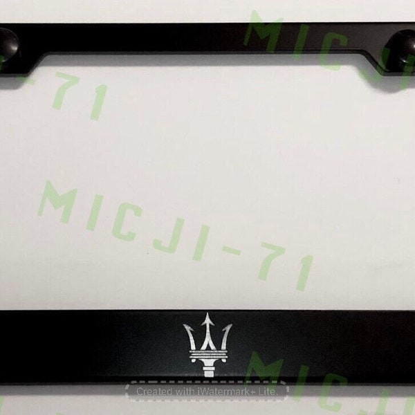 Black Maserati License Plate Frame - Etsy