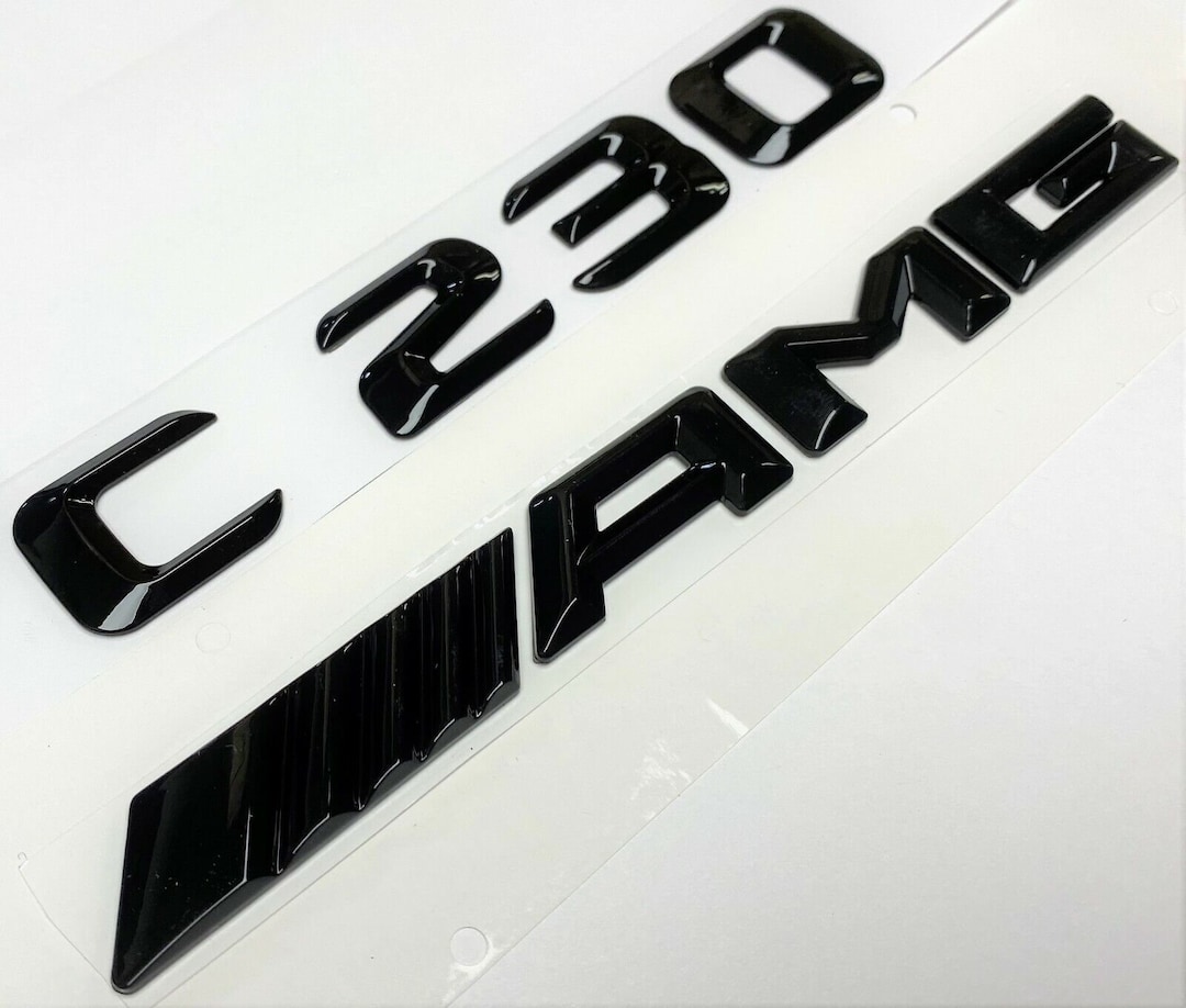 Gloss Black C230 AMG Fits for Mercedes Rear Back Trunk Emblem Nameplate ...