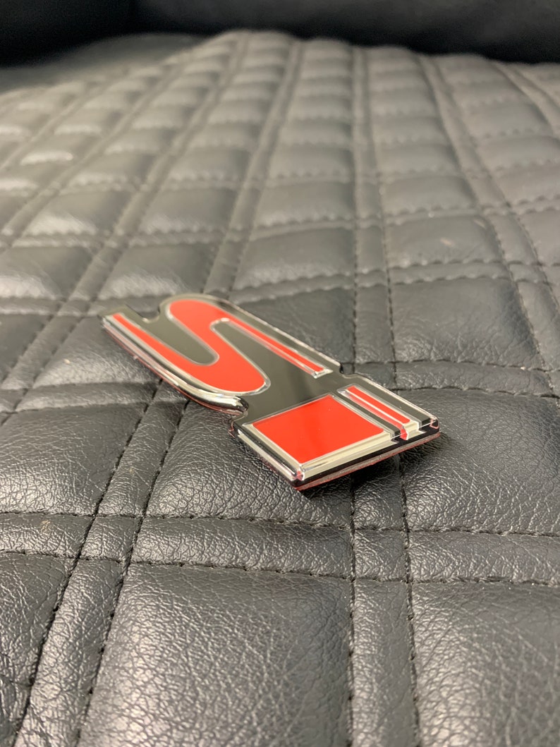NEW LOGO Red Si Emblem Fits Honda Civic Si 2dr 4dr Trunk Rear Badge ...
