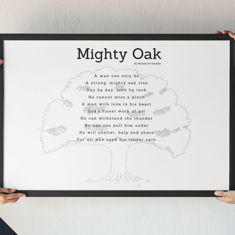 Oak Tree Poem - Etsy