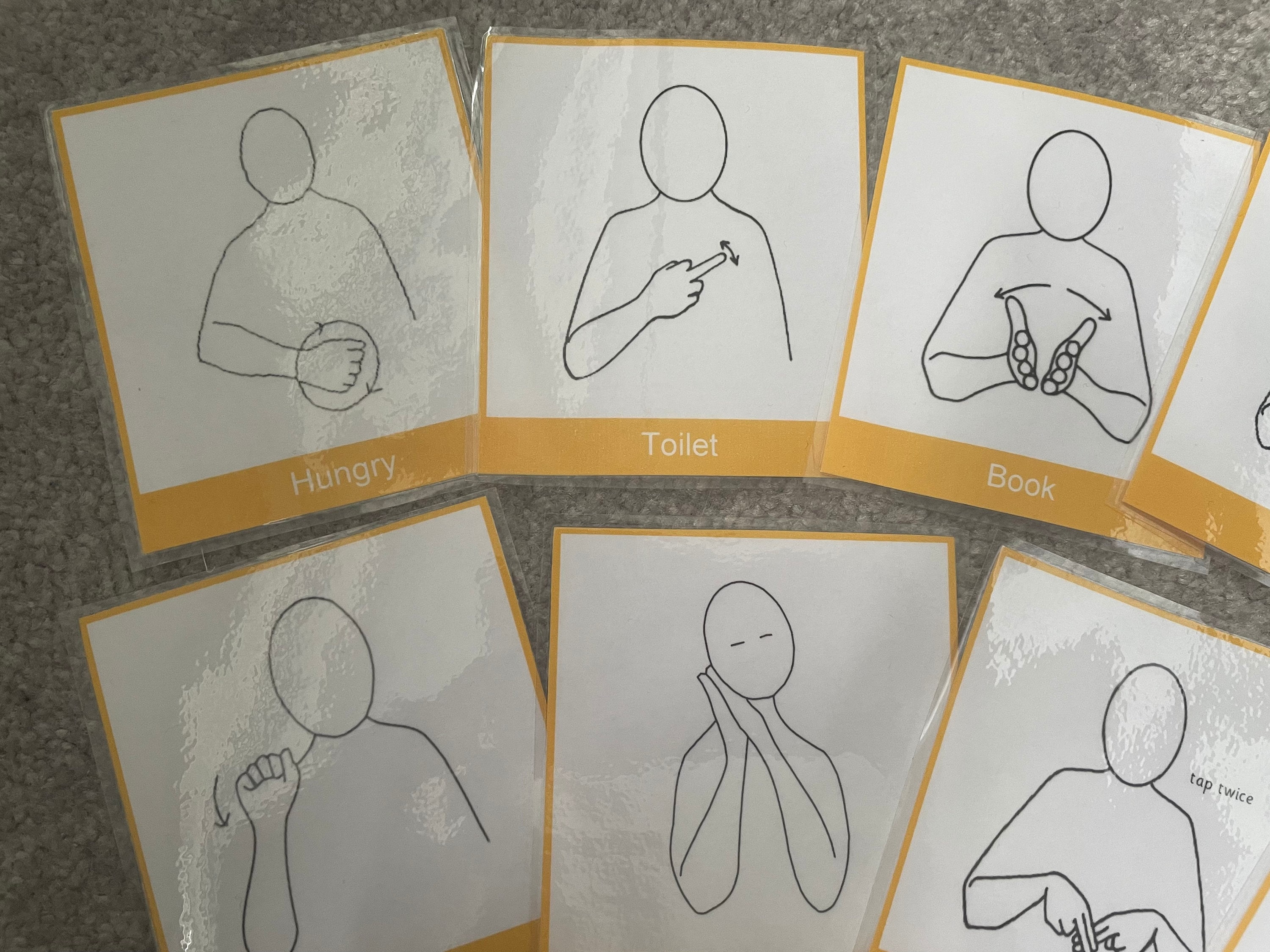 EYFS Makaton Signs Flashcards SEN Staff Support Fully - Etsy UK