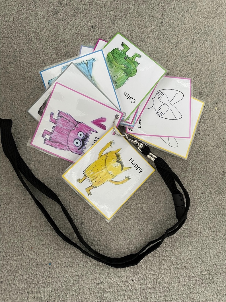 Colour Monster Flashcards - PDF Download - Etsy