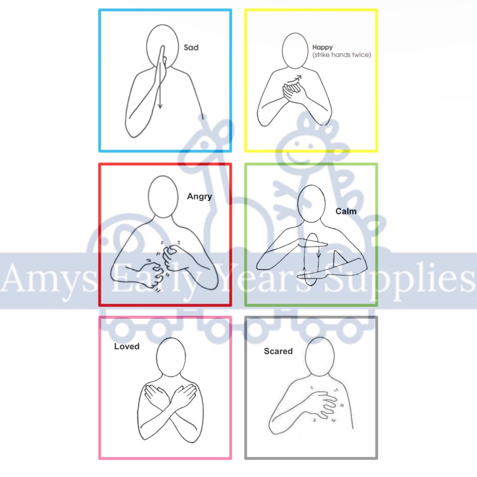 Emotion Makaton Flashcards PDF Download - Etsy