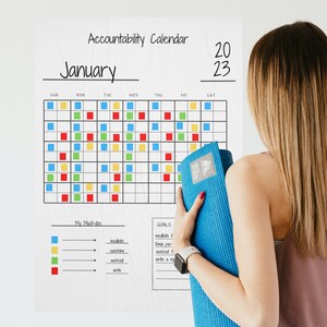 Accountability Calendar/habit Tracker (digital File) - Etsy
