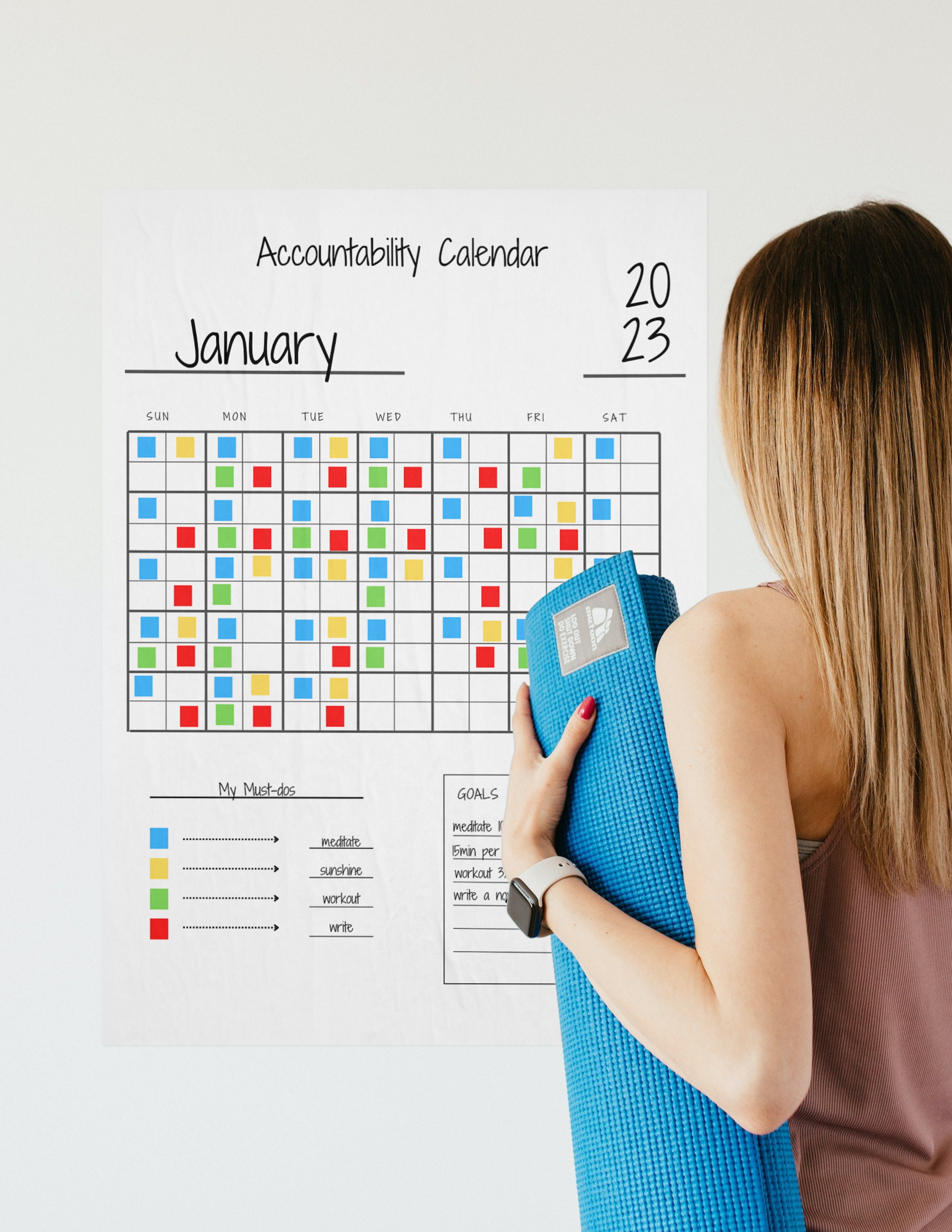 Accountability Calendar/habit Tracker (digital File) - Etsy