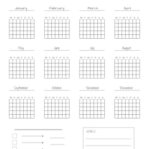 Accountability Calendar/habit Tracker (digital File) - Etsy