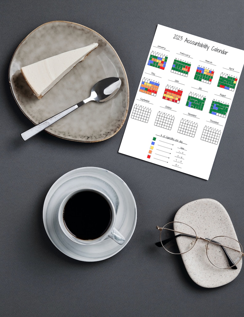 Accountability Calendar/habit Tracker (digital File) - Etsy
