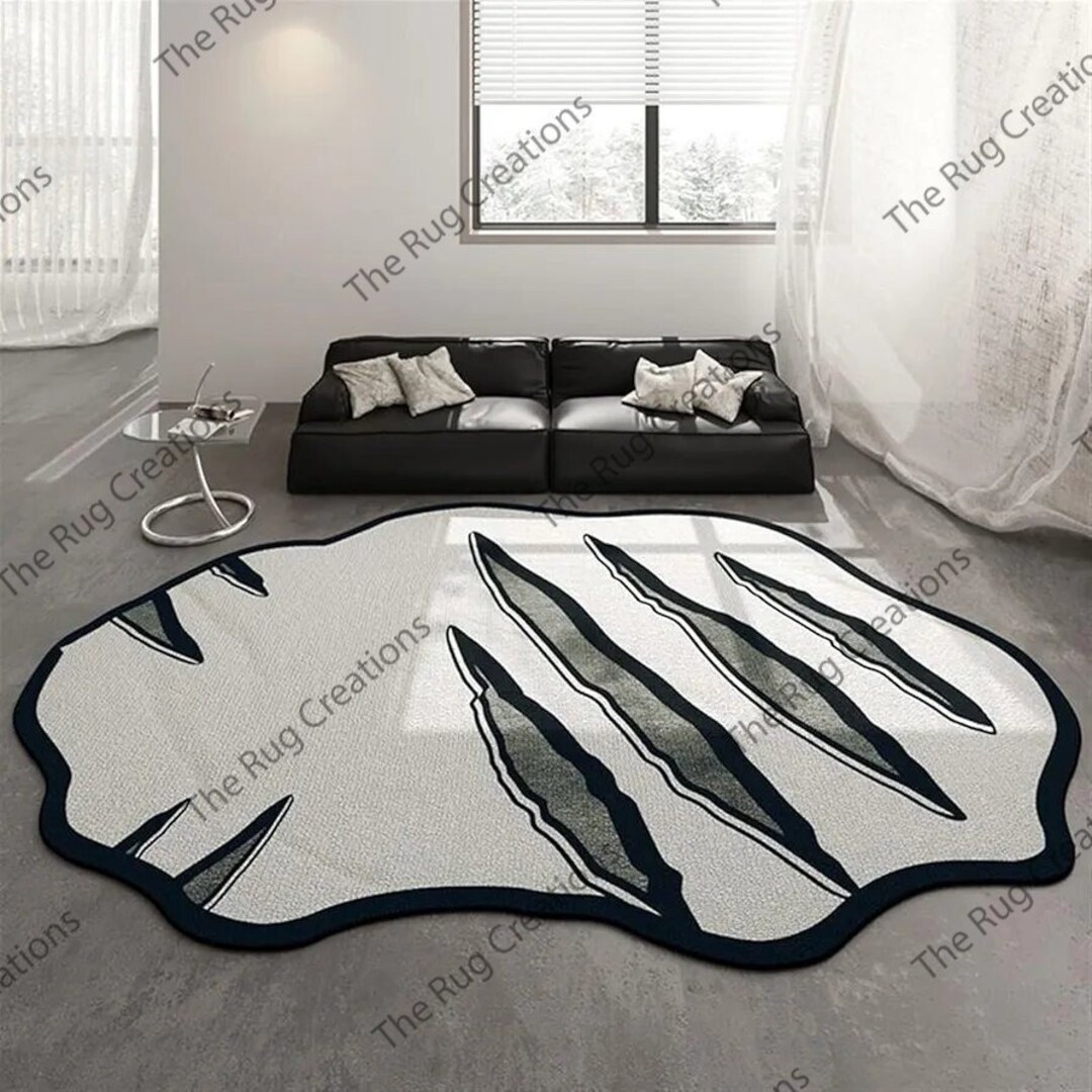 TRC-83 Monochromatic Rug Handmade 100% Woolen Area Rug, Rug for Kids ...
