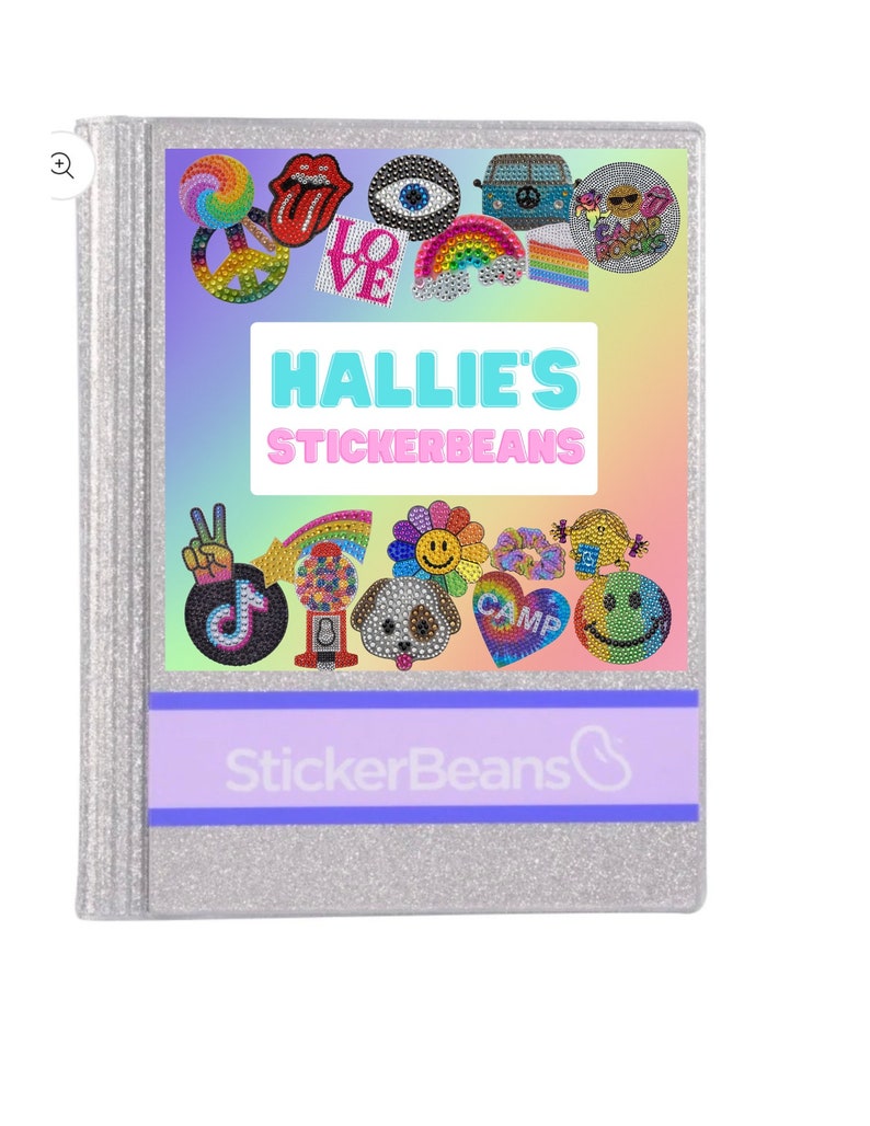 Personalized Stickerbeans Book Cover Sticker - Etsy