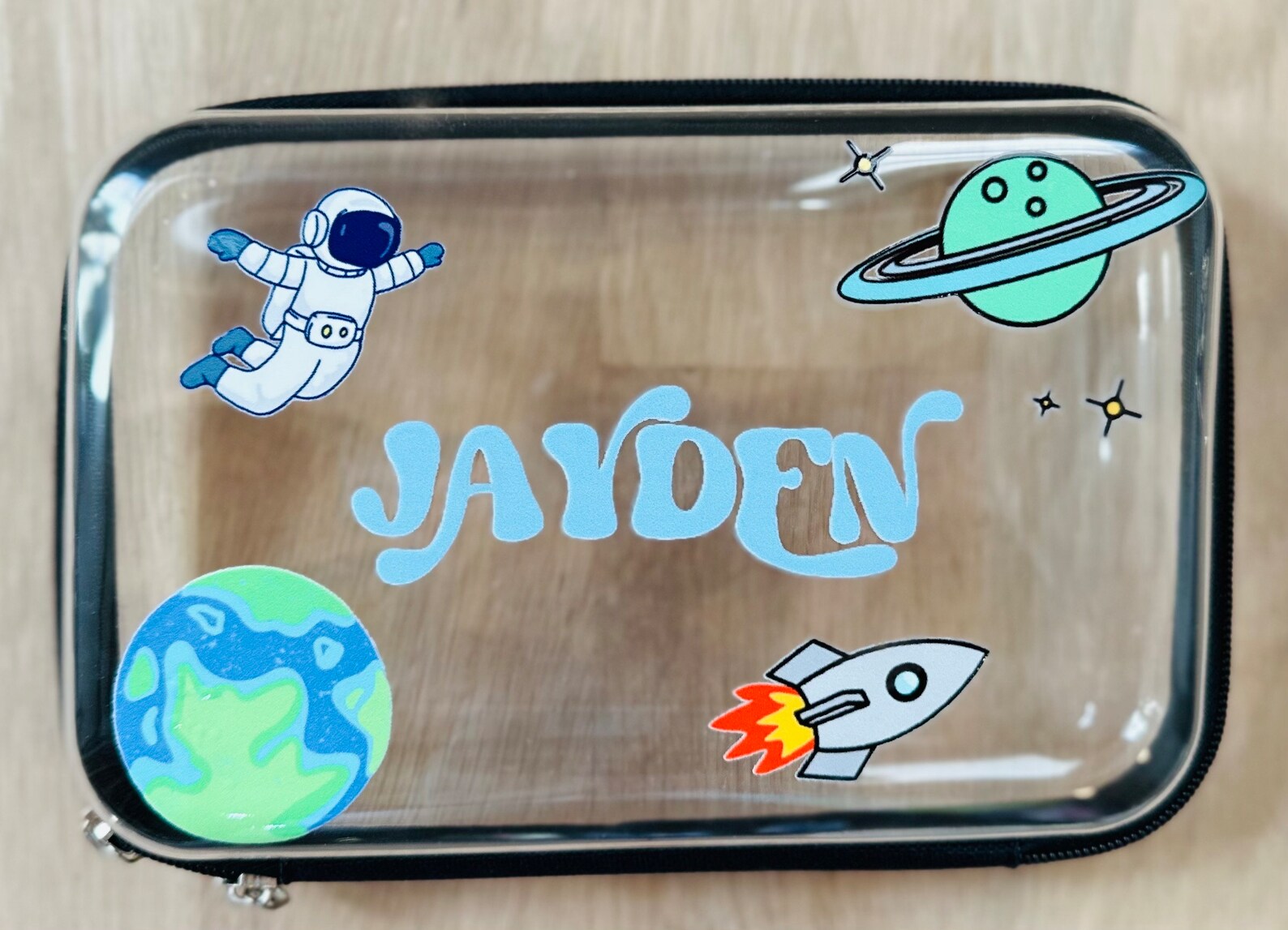 Clear Hard Shell Pencil Case With Zipper - Zippered Organizer for ...