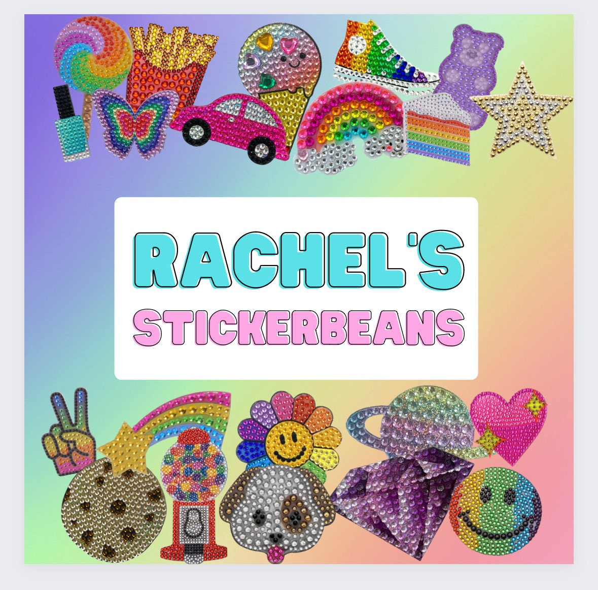 Personalized Stickerbeans Book Cover Sticker - Etsy