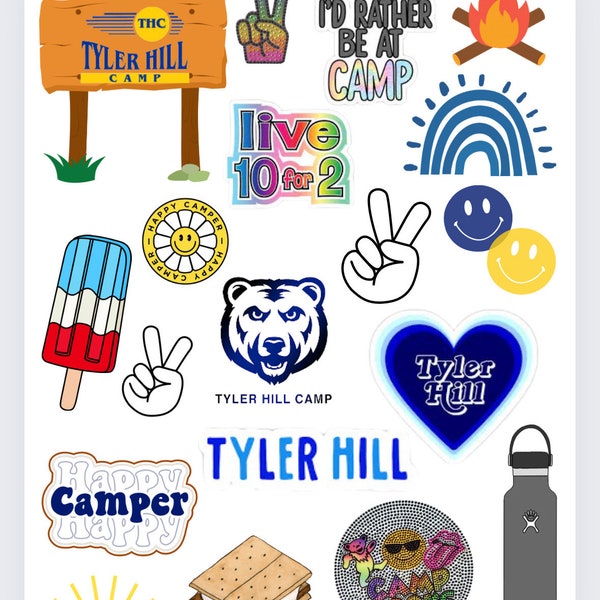 Camp Stickers - Etsy
