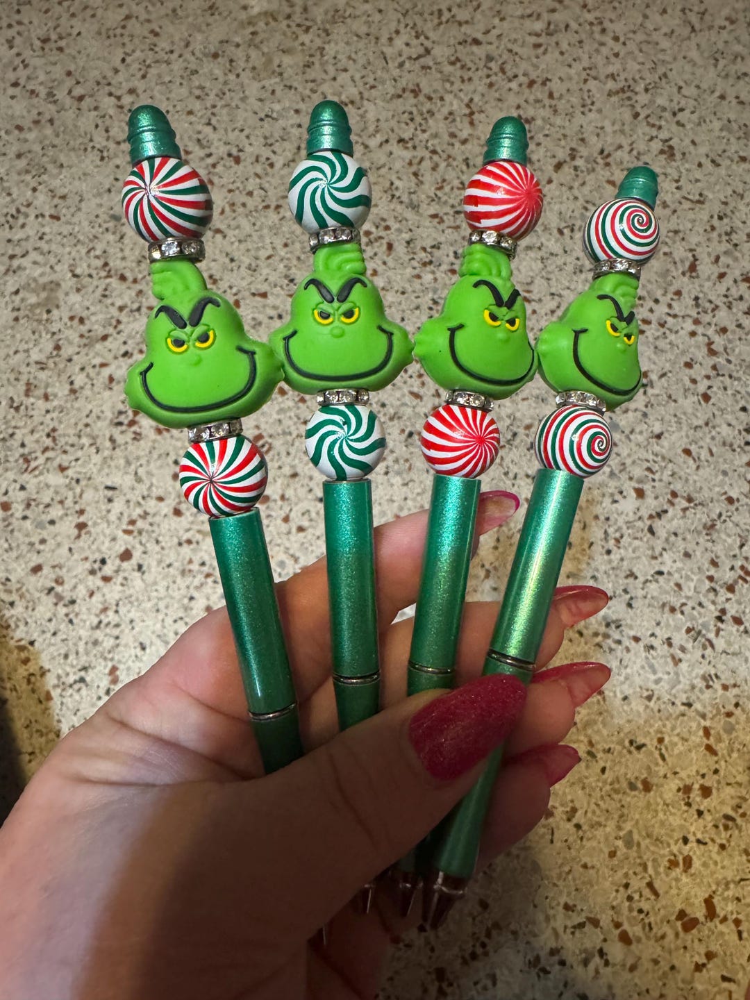 Grinch Beaded Pen - Etsy