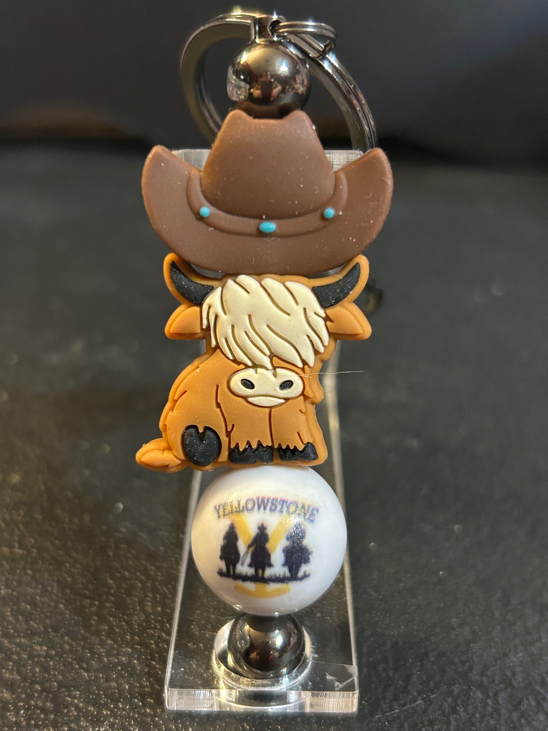Yellowstone Highland Cow Keychain - Etsy