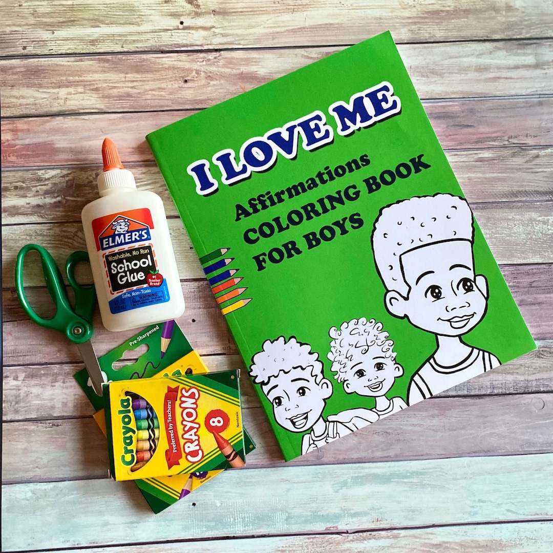 I LOVE ME | Affirmations Coloring Book for Boys - Etsy