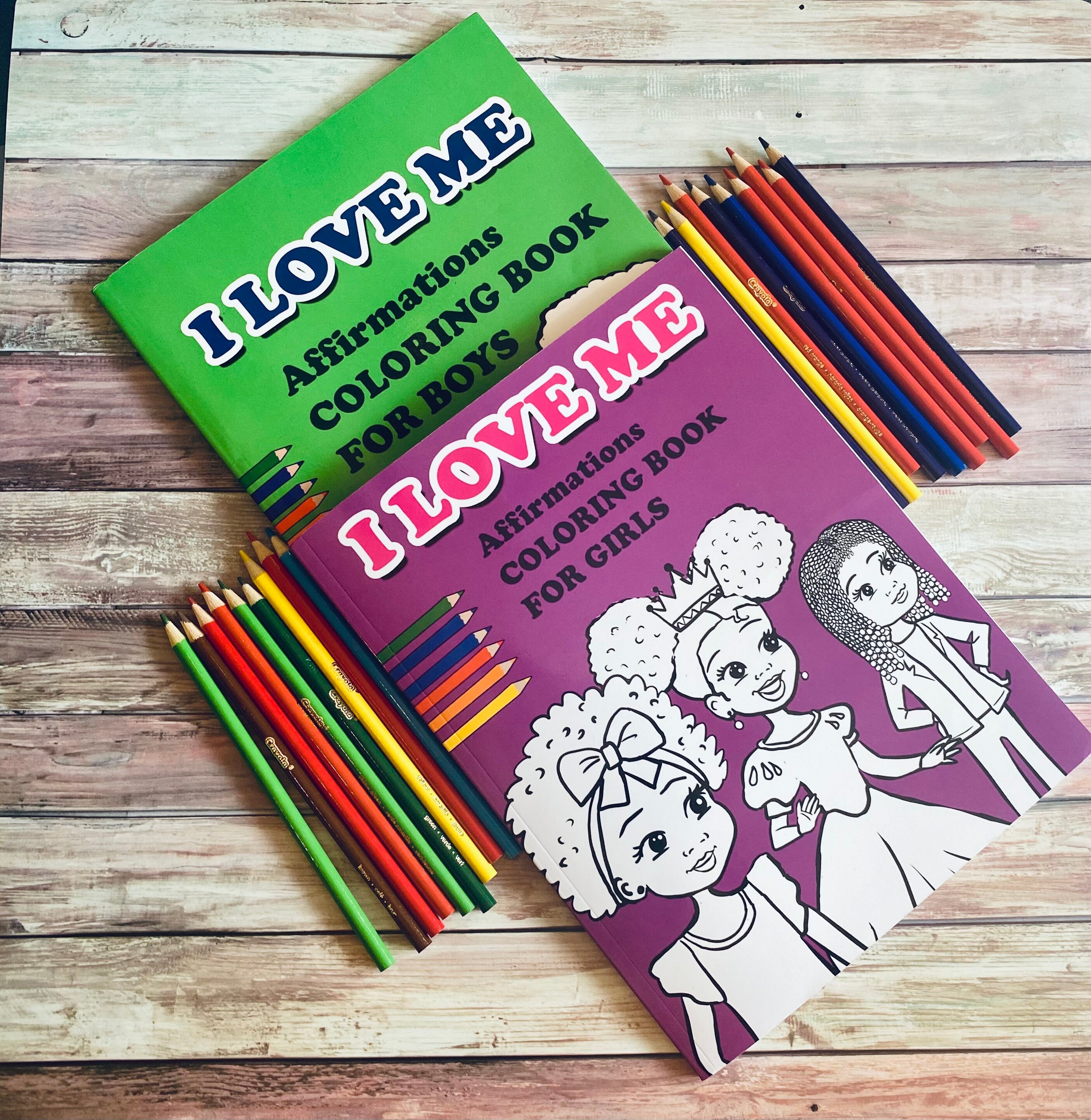 I LOVE ME Affirmations Coloring Book for Boys - Etsy