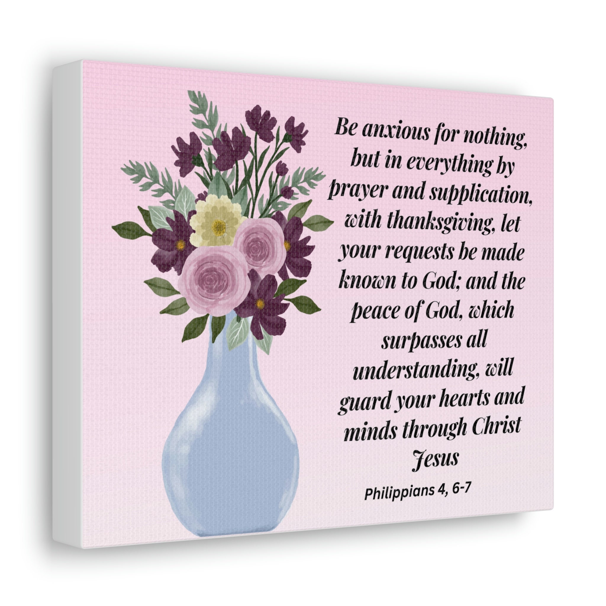 Be Anxious for Nothing Philippians 4: 6-7, Bible Verse Wall Décor ...
