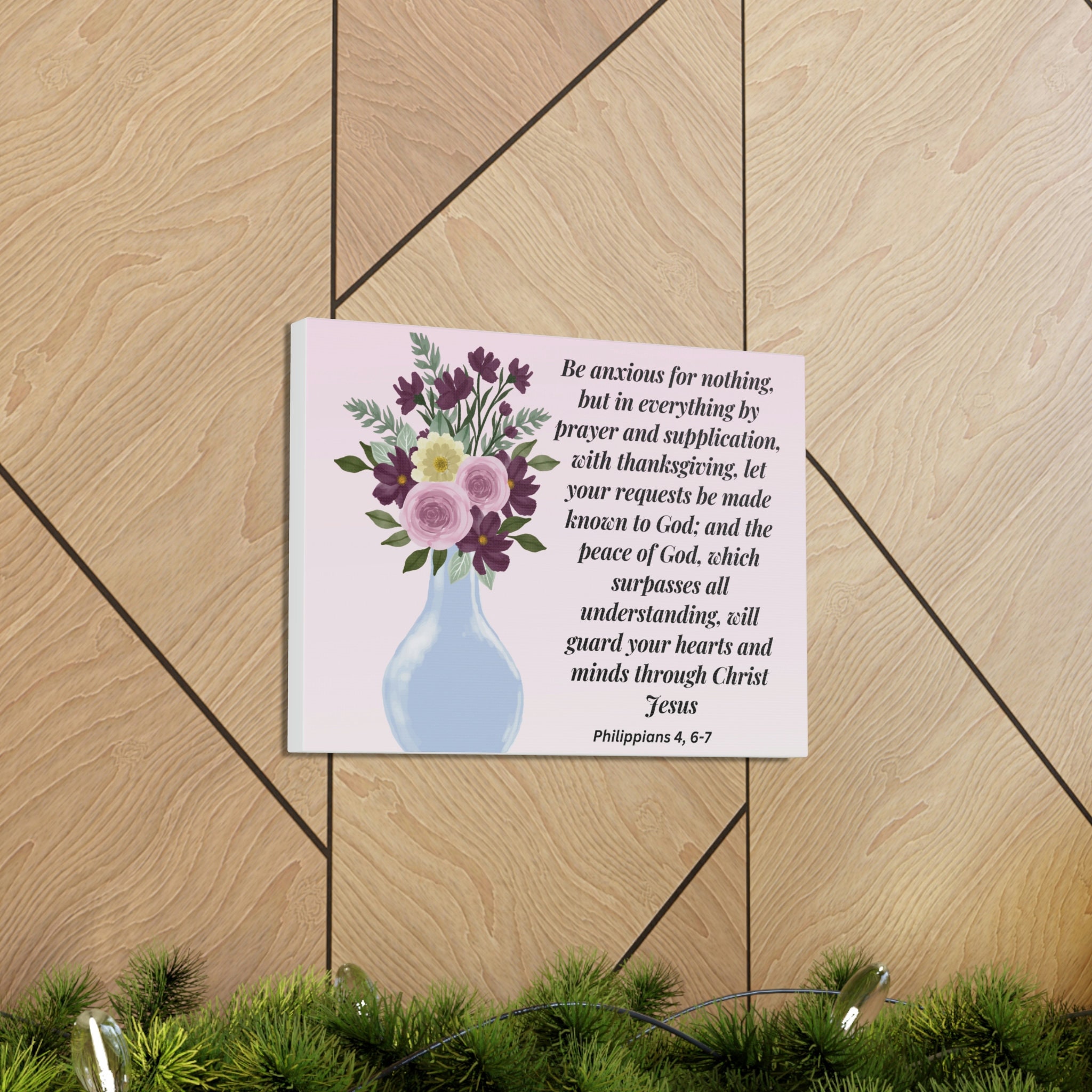 Be Anxious for Nothing Philippians 4: 6-7, Bible Verse Wall Décor ...
