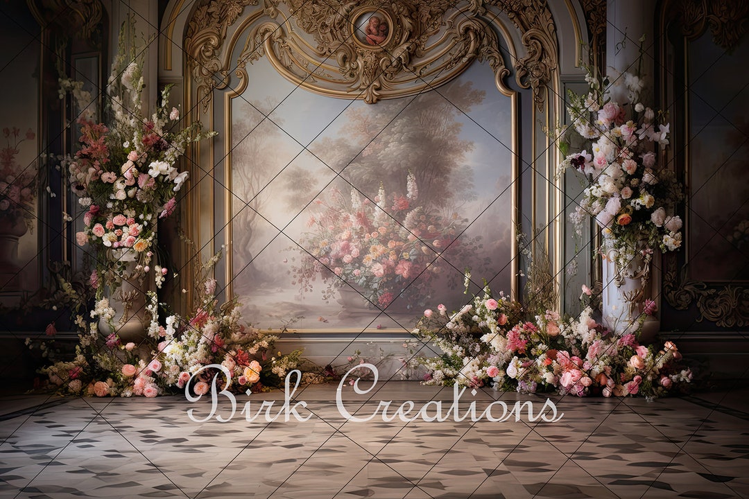 Floral Fine Art Renaissance Digital Backdrop - Etsy