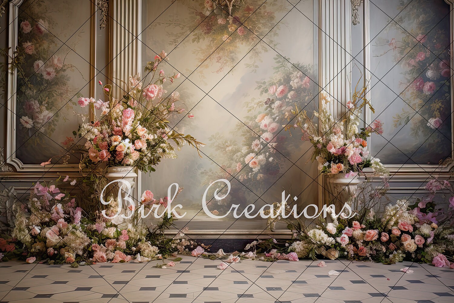 4 Floral Fine Art Renaissance Digital Backdrops - Etsy