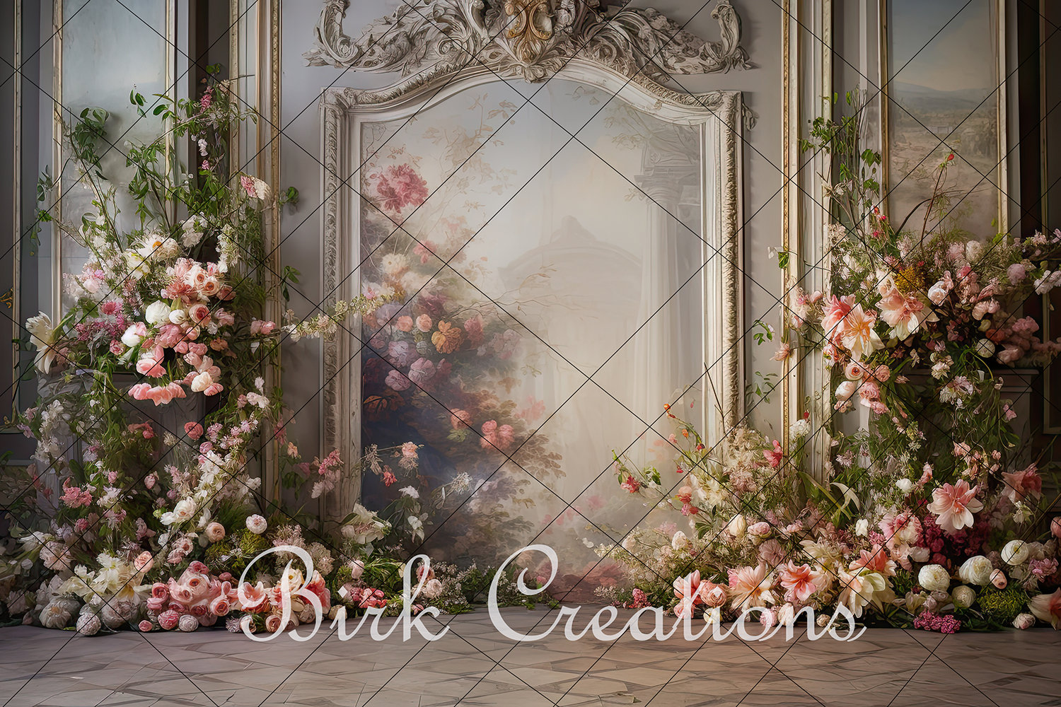 4 Floral Fine Art Renaissance Digital Backdrops - Etsy