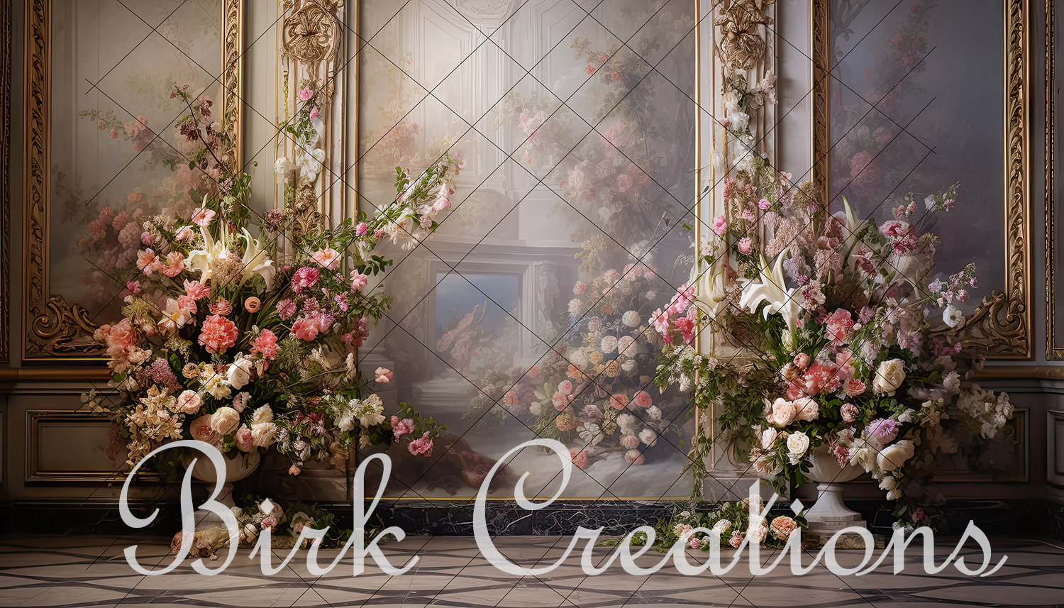 4 Floral Fine Art Renaissance Digital Backdrops - Etsy