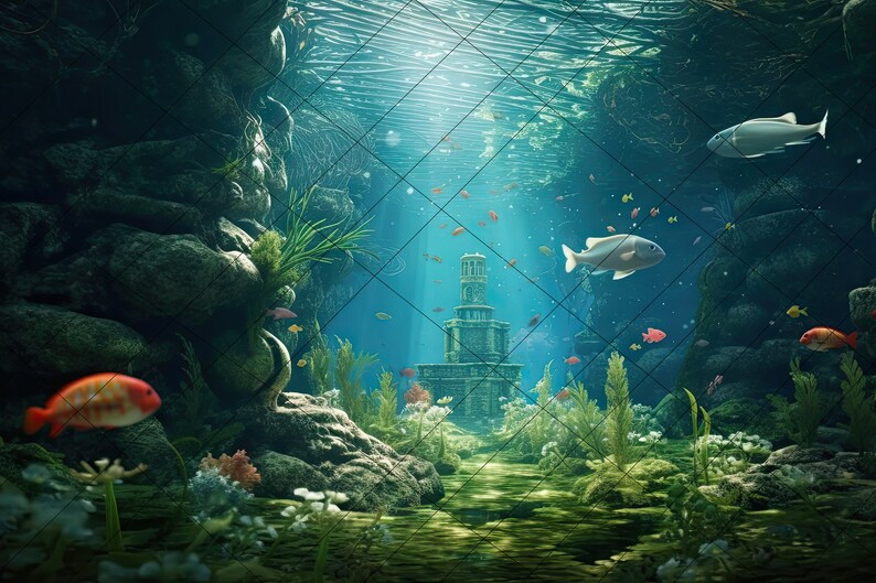 Under the Sea Digital Backdrop - Etsy