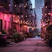 Pink City Alley Digital Backdrop, City Lights Digital Backdrop, Pink ...