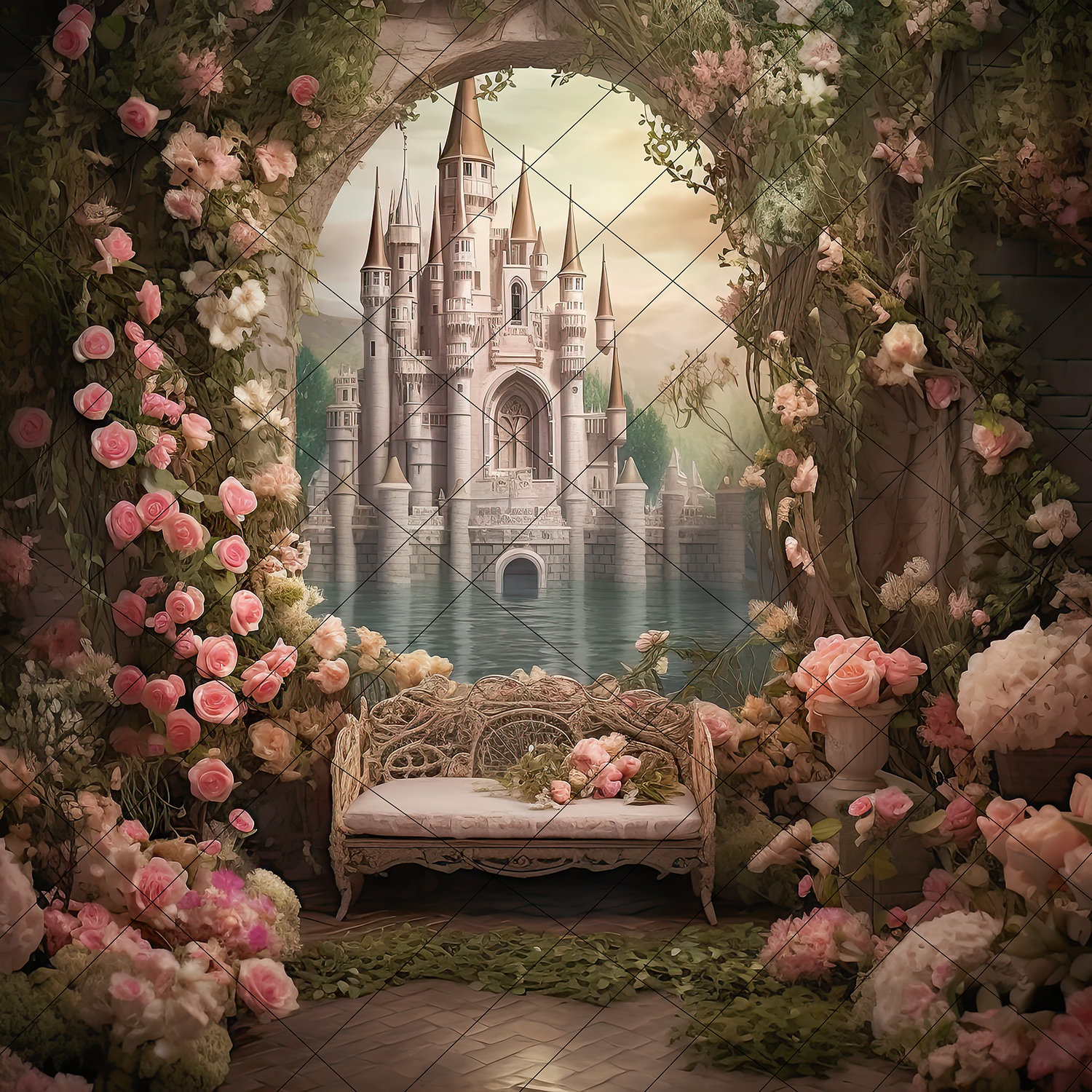 4 Enchanted Castle Digital Backdrops - Etsy