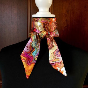 Satin Sash or Scarf Retro Womens Sash Satin Scarf Purse Artsy Hat ...