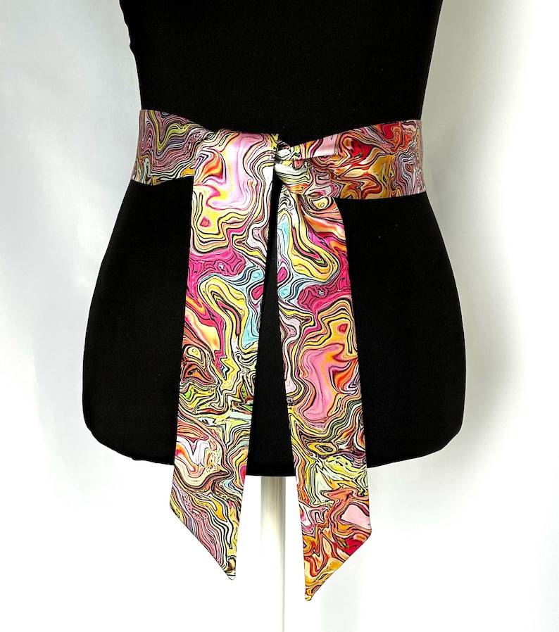 Satin Sash or Scarf Retro Womens Sash Satin Scarf Purse Artsy Hat ...