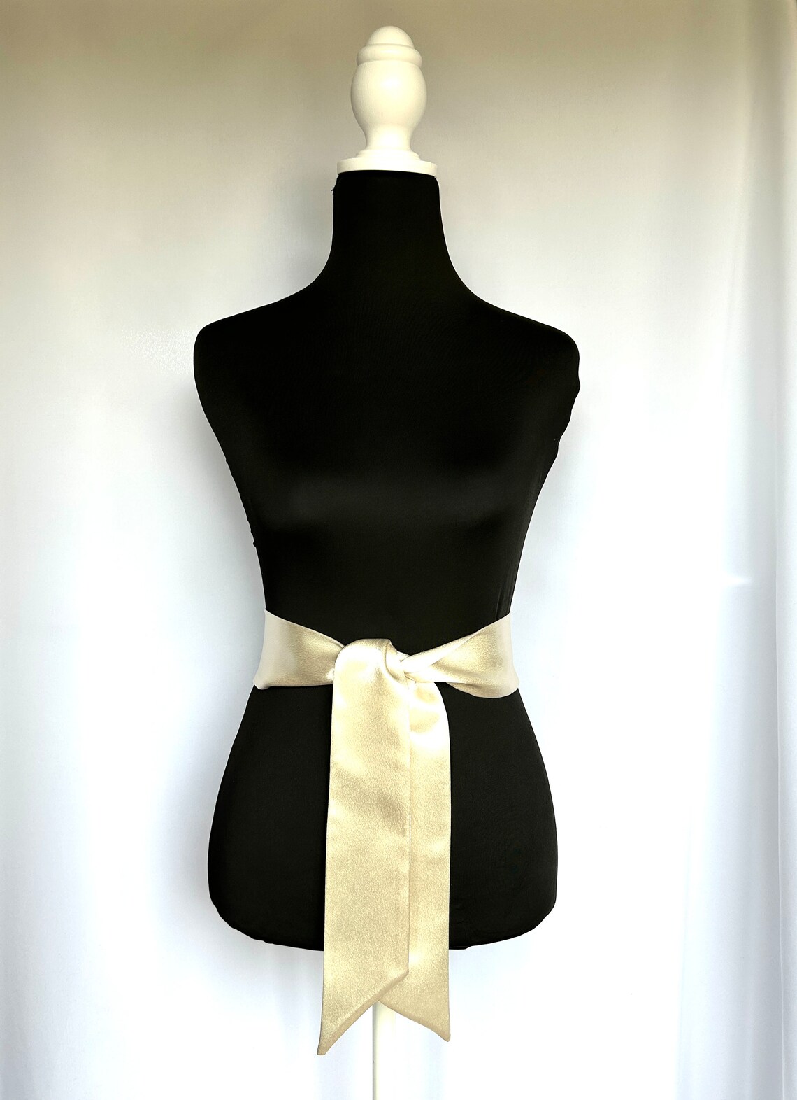 Satin Sash Belt Cream Ivory Dress Belt Wrap - Etsy