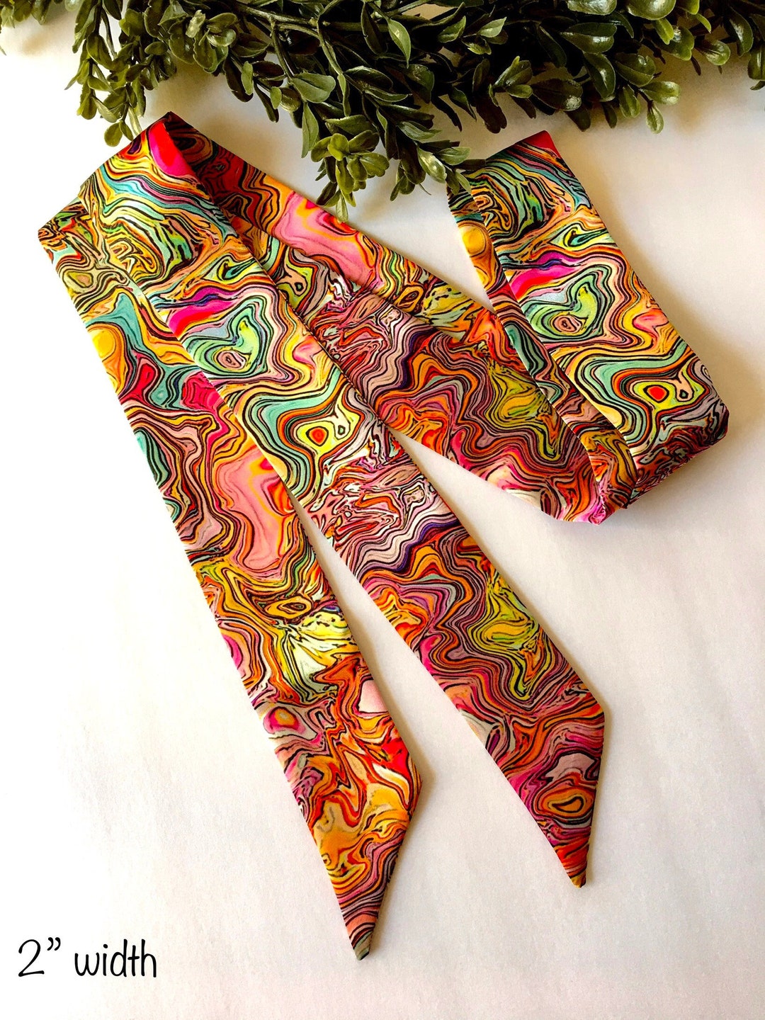 Satin Sash or Scarf Retro Womens Sash Satin Scarf Purse Artsy Hat ...