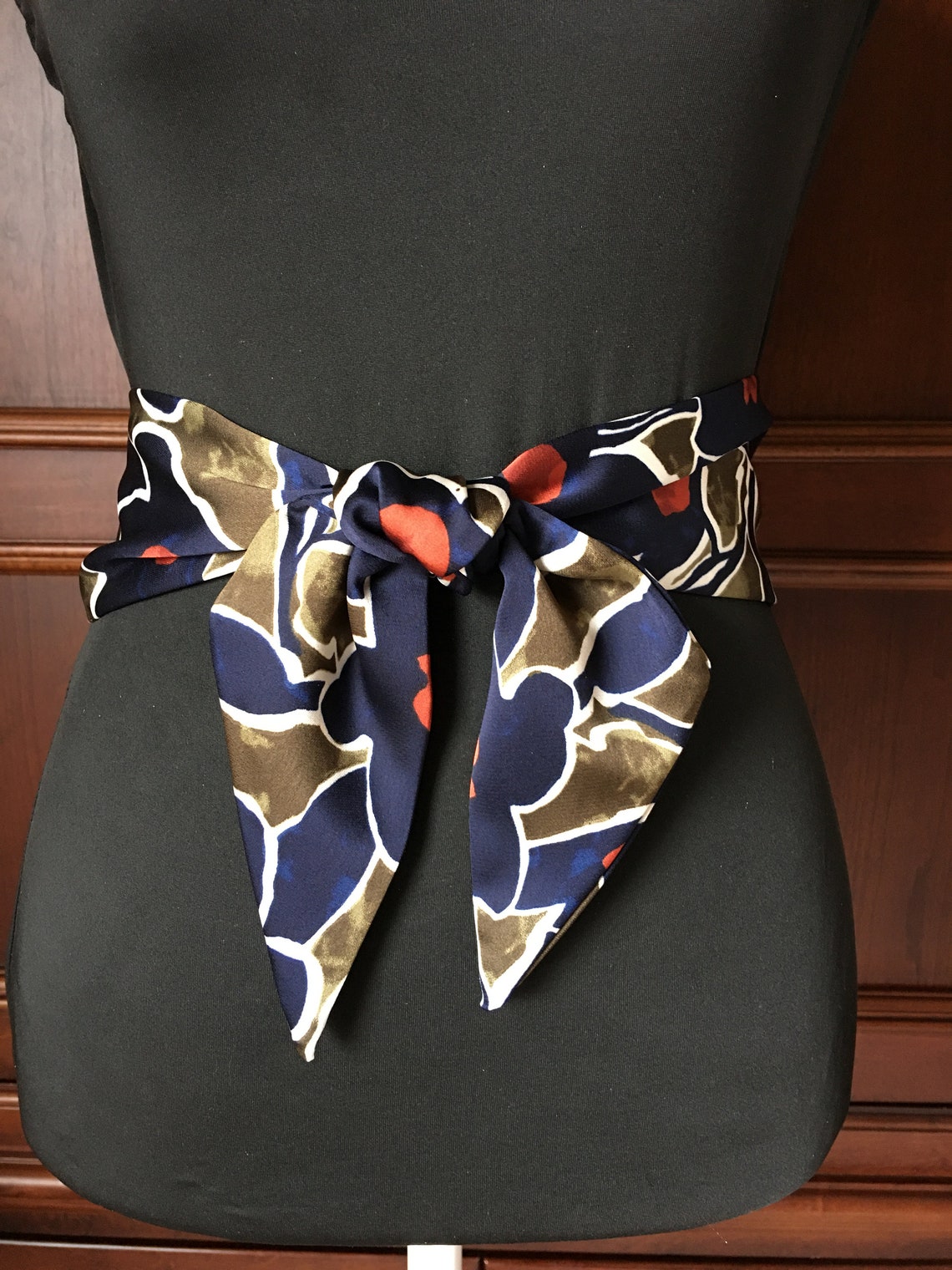Sash Belt Satin Sash Wrap Tie Satin Scarf Silky Scarf Belt Floral Women ...
