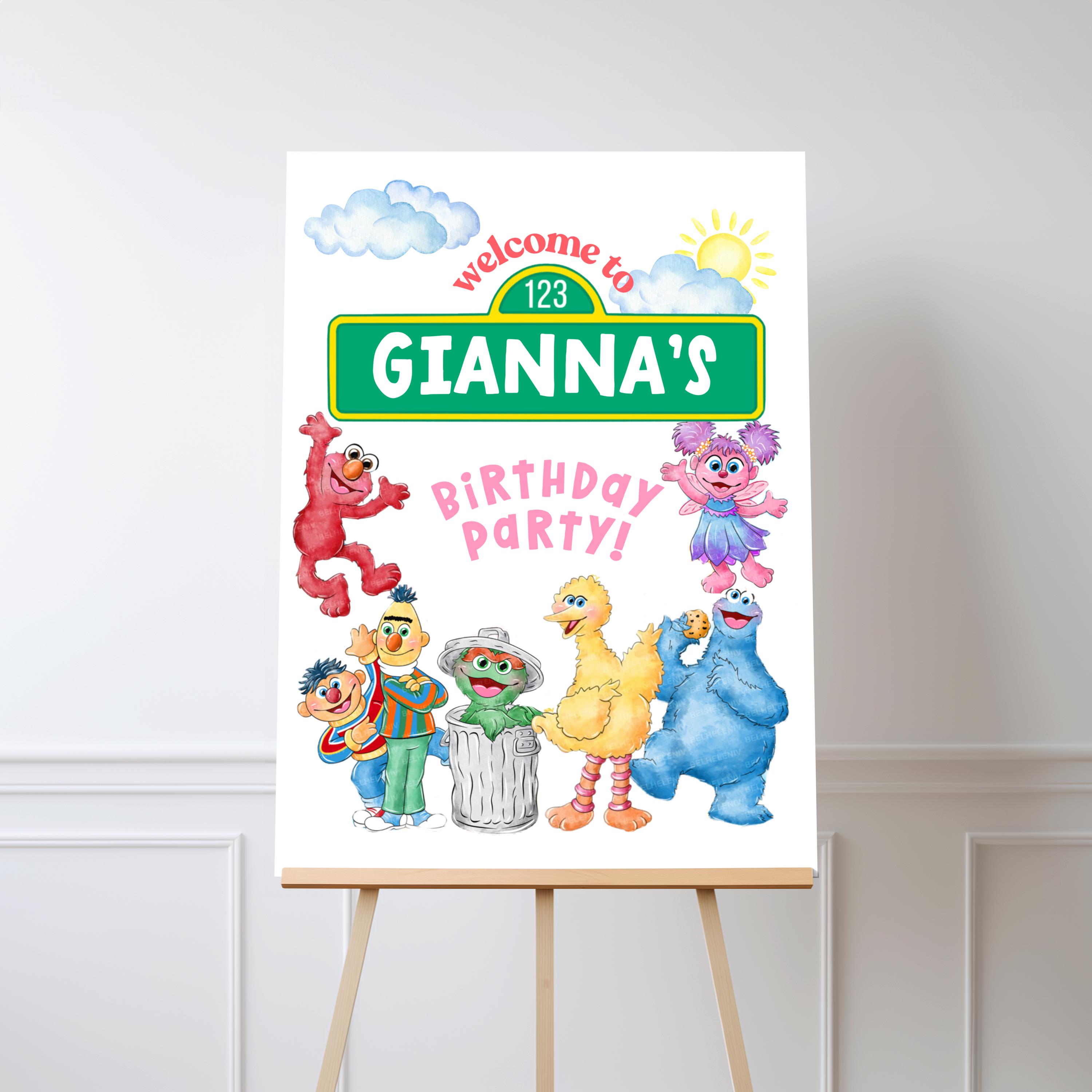 EDITABLE Sesame Street Welcome Sign, Printable Template, Sesame Street ...