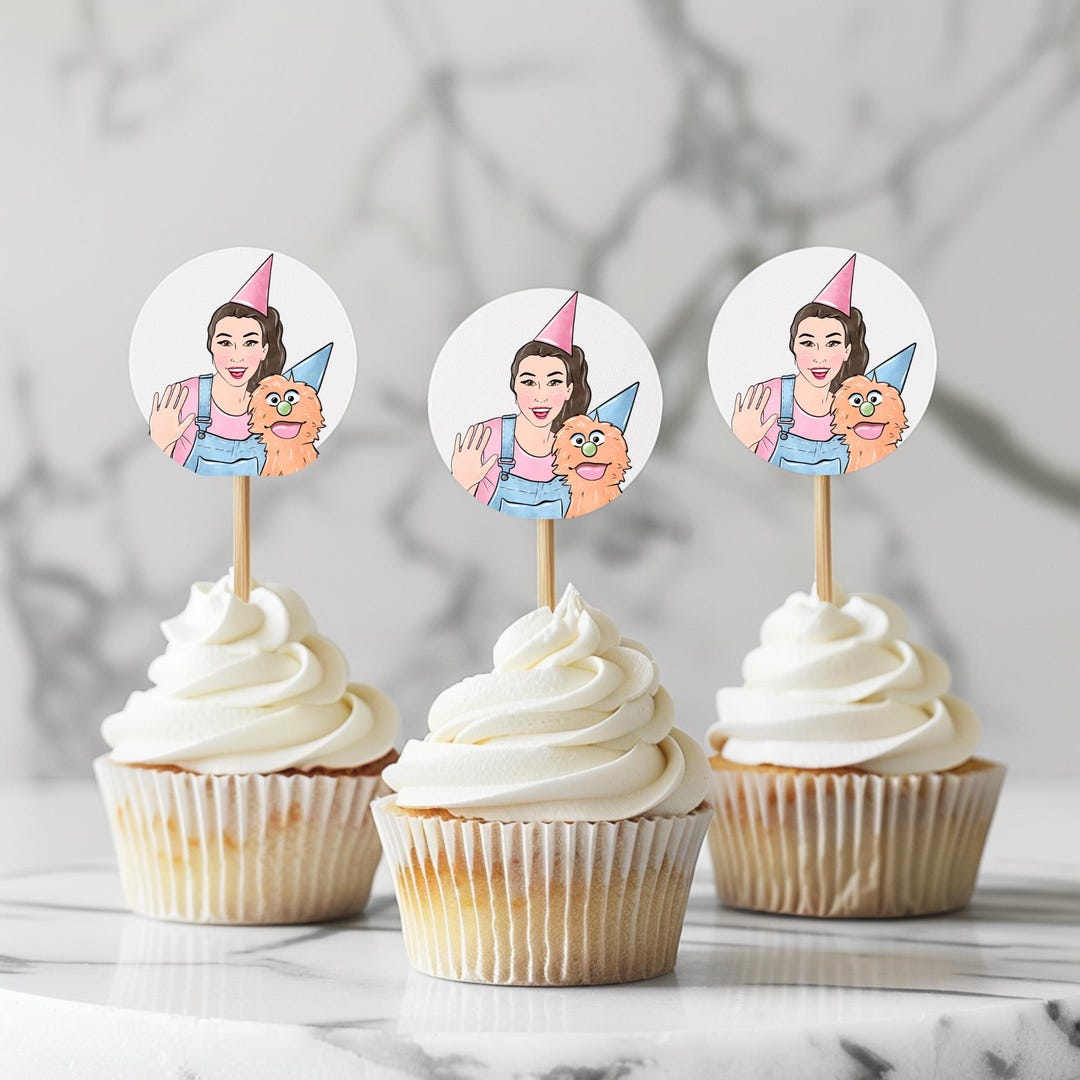 Kids Birthday Cupcake Toppers Ms Rachel Cakes Toddler Birthday Party ...