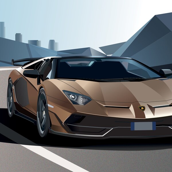 Lamborghini Vector - Etsy