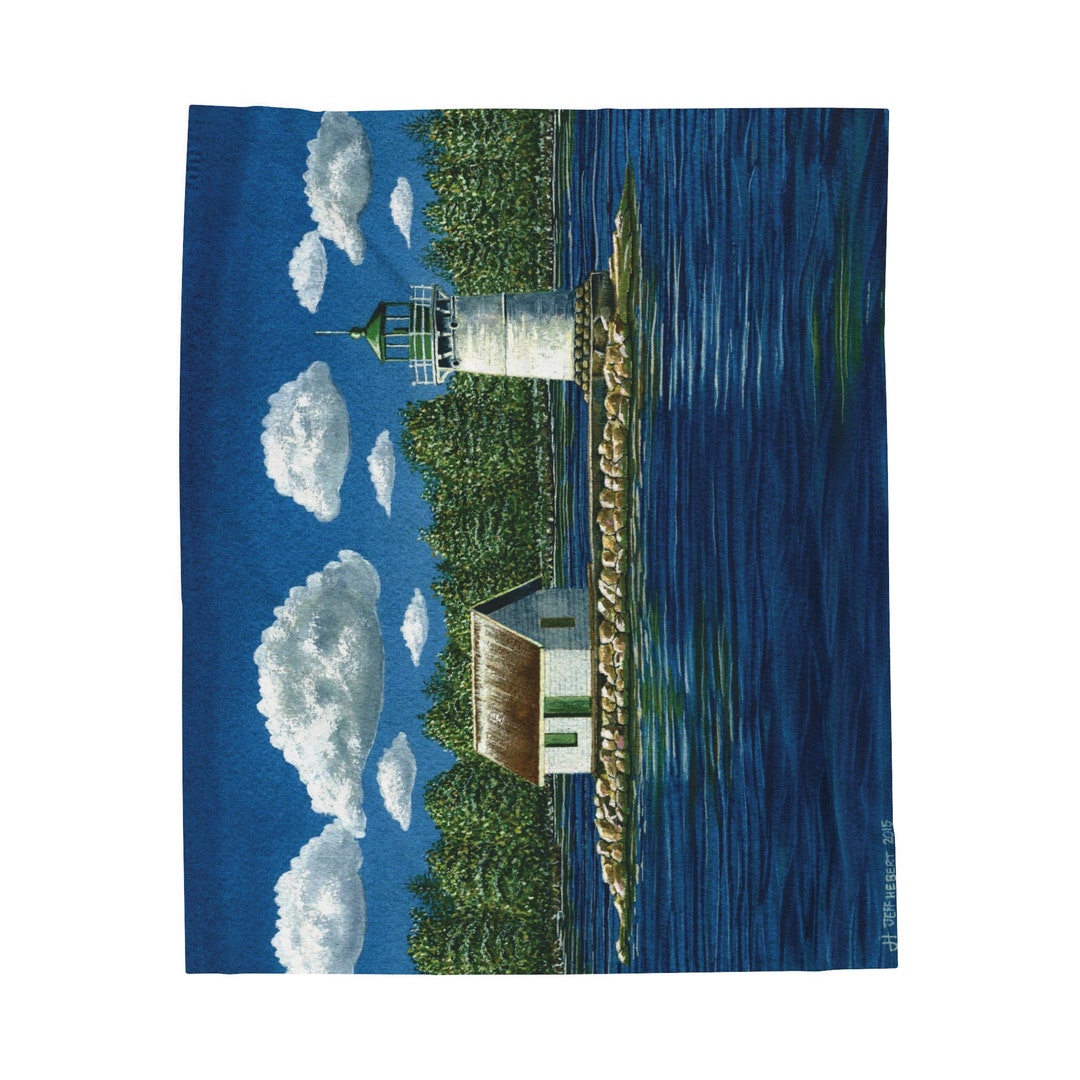 Lighthouse Blanket, Sunken Rock Lighthouse, St Lawrence River, 1000 ...
